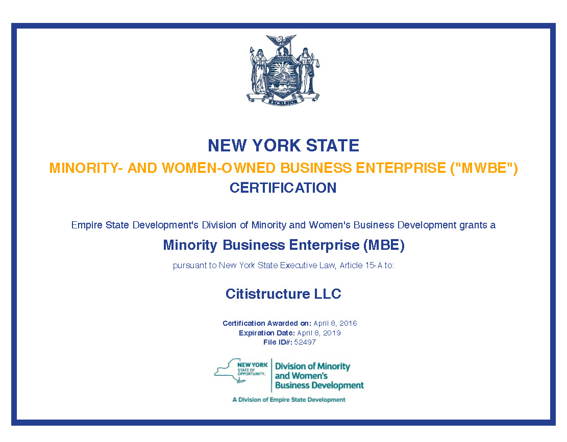 MBE Certification | Citi Structure